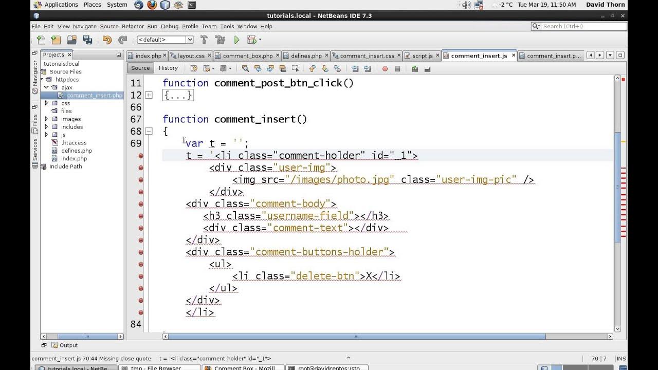 AJAX - Comment Box with [ Javascript jQuery JSON PHP MySQL ] - Step by ...