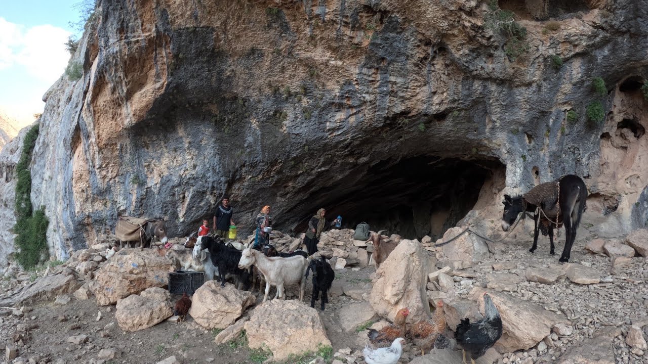 "Nomadic lifestyle" taking refuge in a magical cave due to the cold and ...