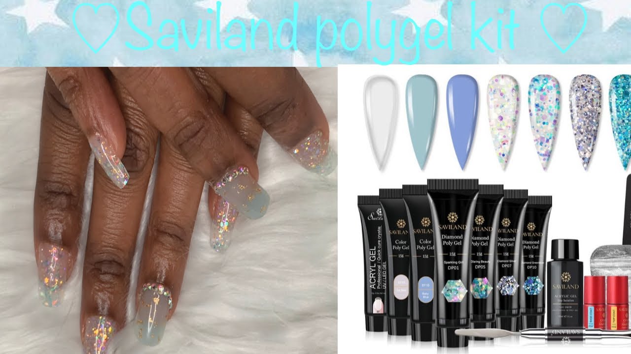 Trying Saviland Polygel kit + Dual Forms for the First Time - YouTube