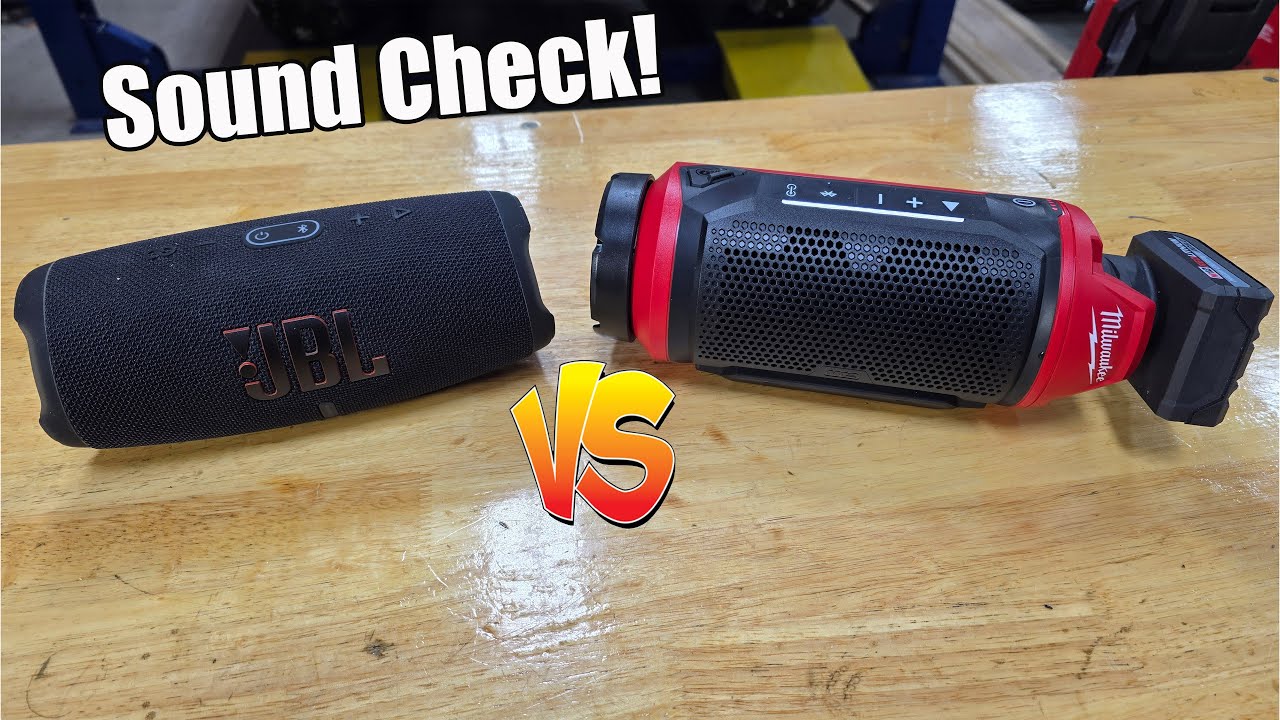 Milwaukee M12 Packout Speaker 2955-20 VS JBL Charge 5 - YouTube