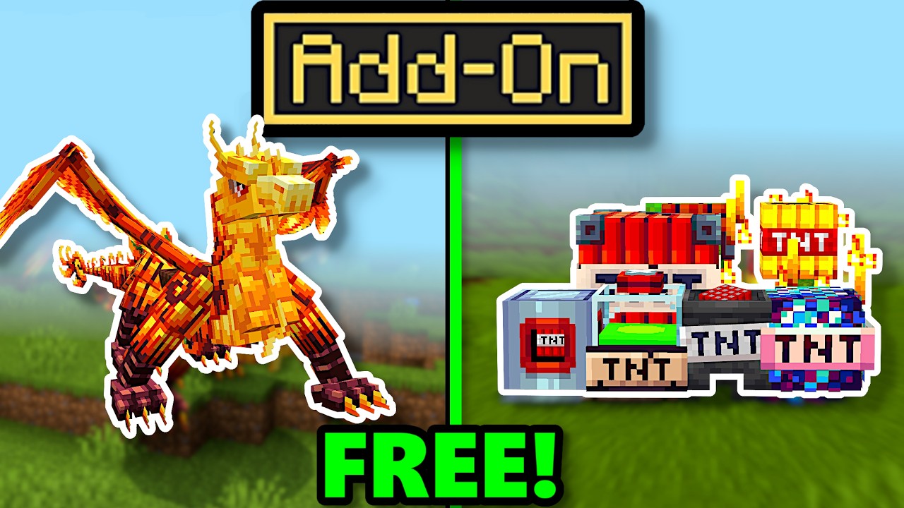 4 FREE Minecraft Bedrock Add-Ons You NEED To Try Now - YouTube