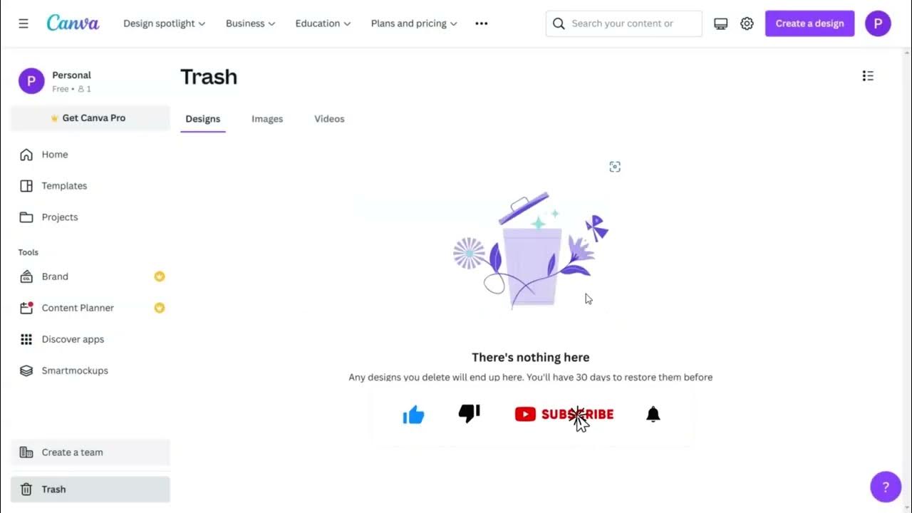How to Delete files in Canva, Canva tutorial for beginners 2023, How to delete design files in ...