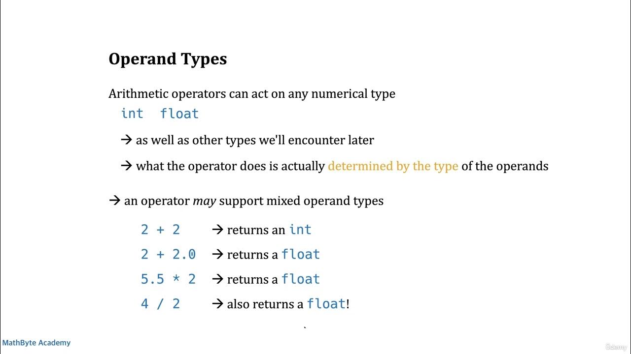 03 008 Arithmetic Operators Lecture - YouTube