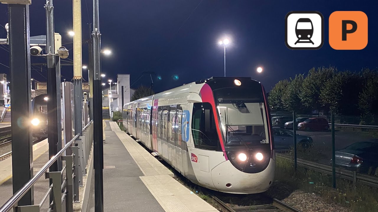 Trajet en Citadis Dualis (U53600) sur la ligne P du Transilien, direct ...