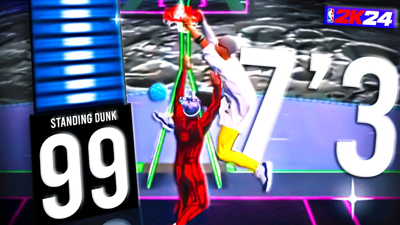 A 99 STANDING DUNK On A 7'3 CENTER BUILD Is BROKEN on NBA 2K24 - YouTube