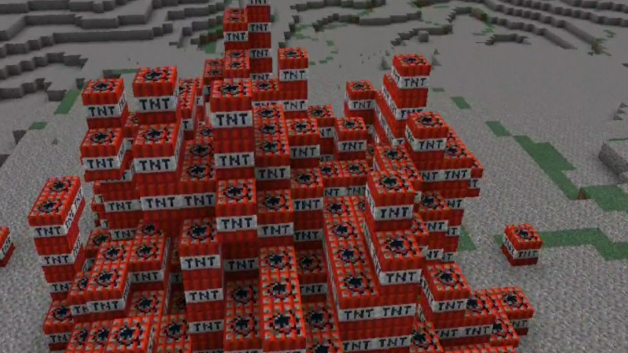Exploding 1000 TNT in minecraft - YouTube