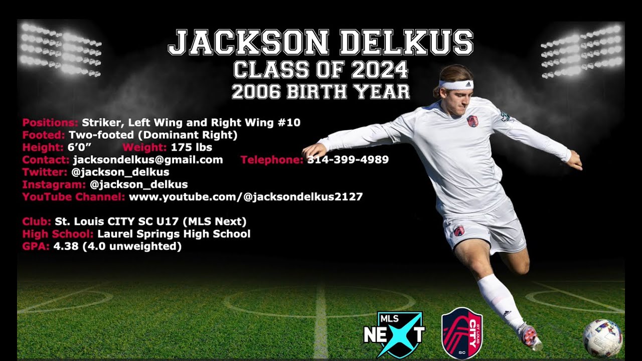 Jackson Delkus Spring 2023 St. Louis City SC U17 MLS Next Highlights ...