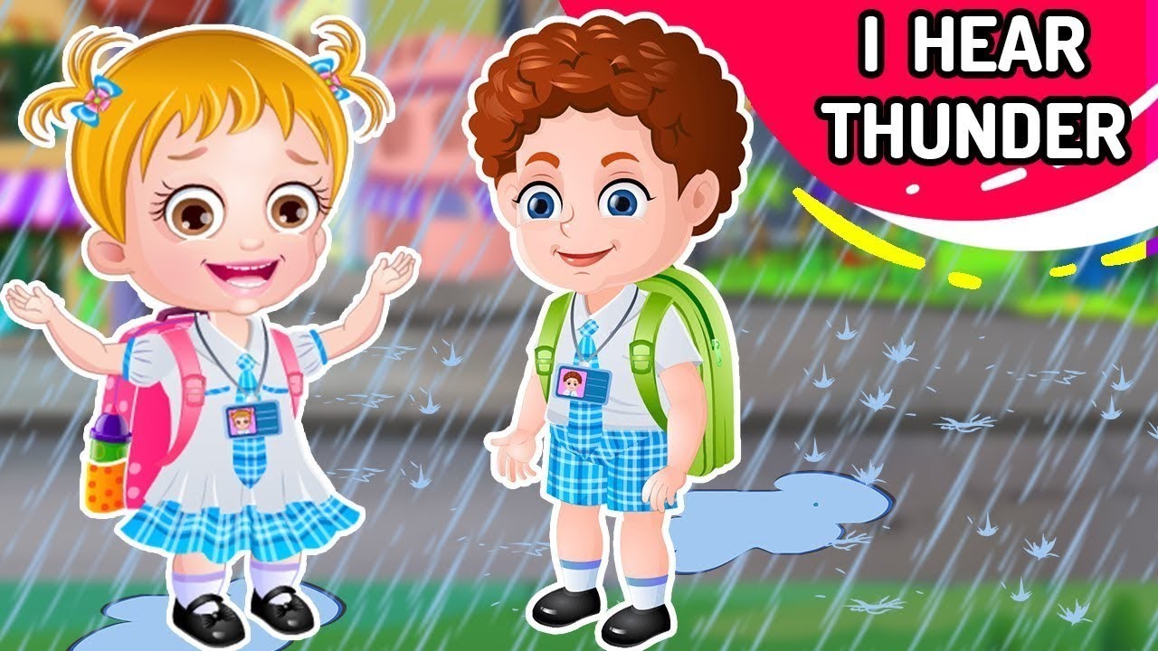 🌩️⚡⛈️I hear Thunder nursery rhymes ⛈️⚡🌩️ #subscribe #rhymes #education - YouTube