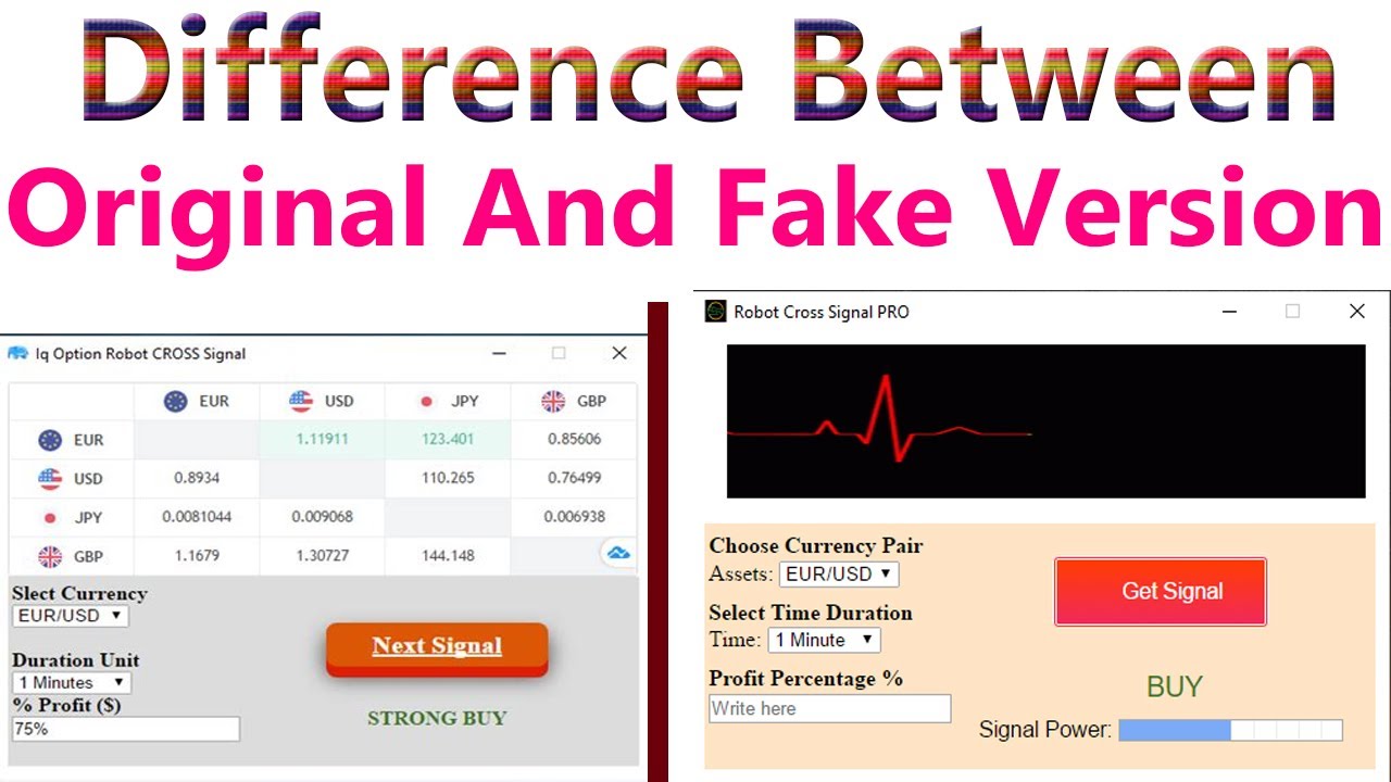 Difference Between Original And Fake Version Robot Cross Signal - YouTube