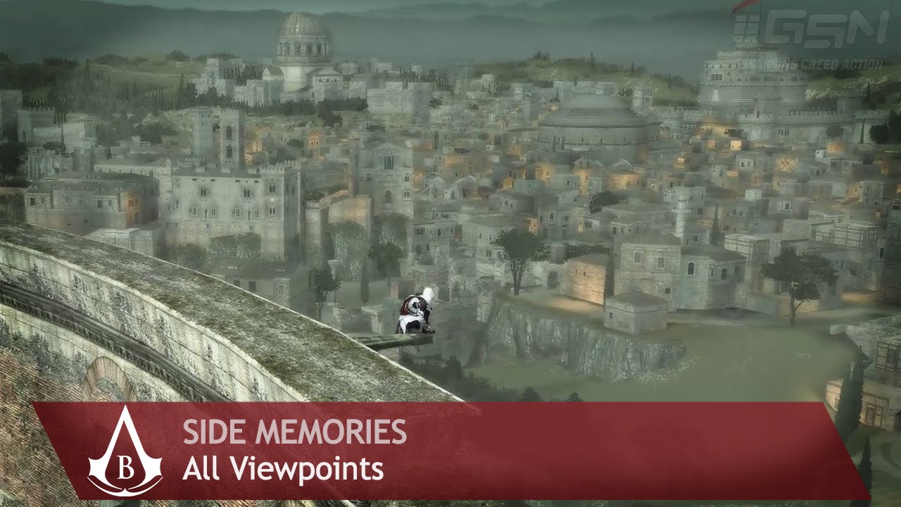 Assassin's Creed: Brotherhood - Side Memories - All Viewpoints - YouTube