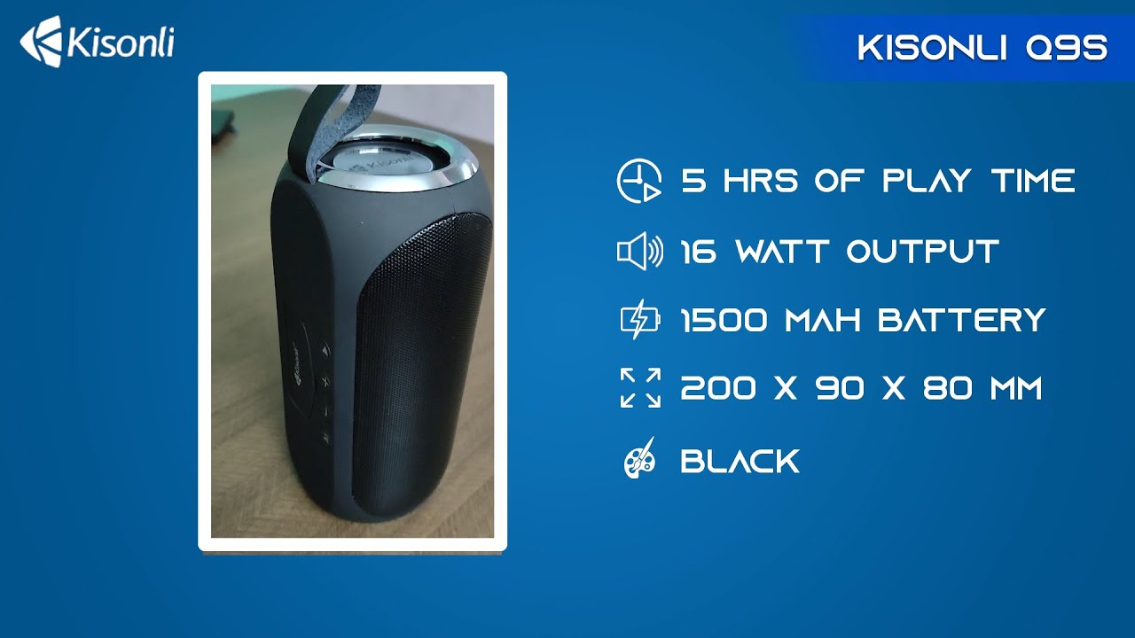 Kisonli Q9S 16W Portable BT Speaker - High bass | Kisonli Nepal | Kisonli Q9S | Speakers in ...