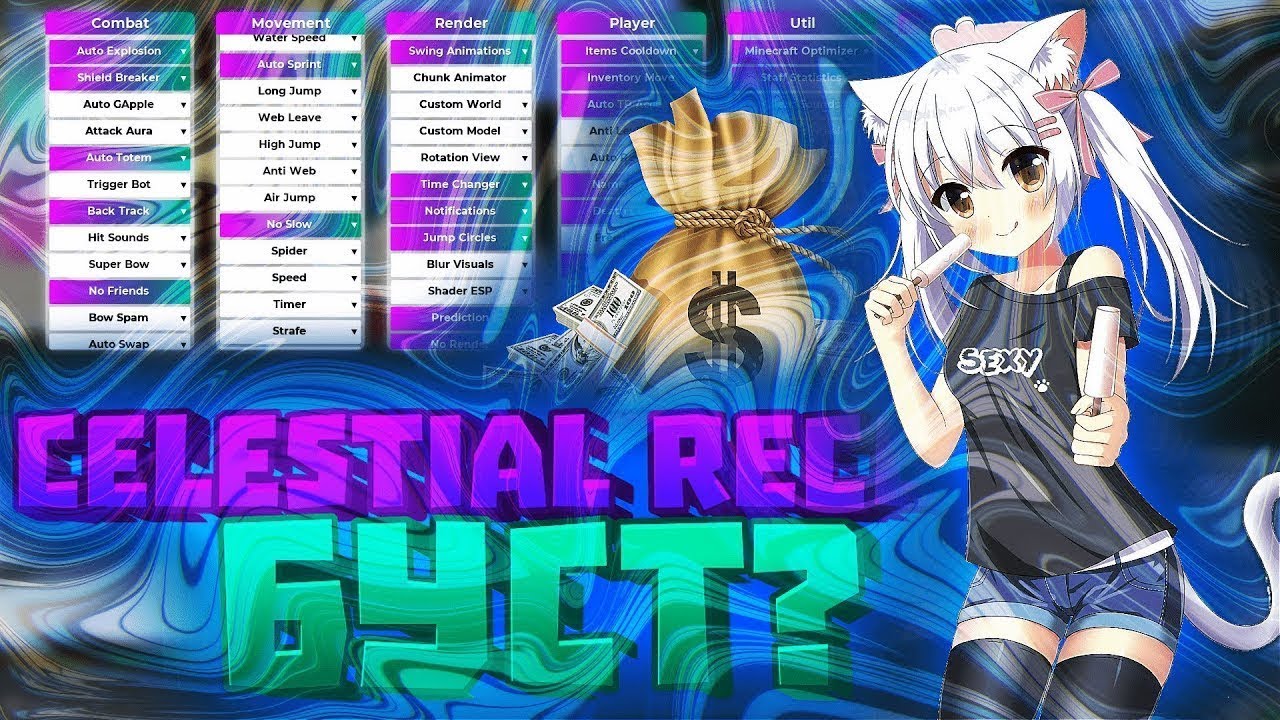 🌜КРЯКНУЛ CELESTIAL RECODE? СЛИВ КФГ НА ЛУЧШИЙ БЕСПЛАТНЫЙ ЧИТ CELESTIAL CLIENT ЦЕЛЕСТИАЛ СТАЛ ФРИ ...