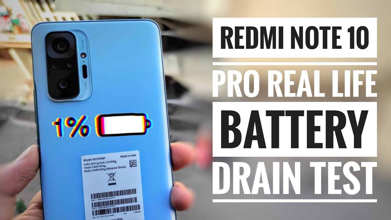 Redmi Note 10 Pro Real Life Battery Drain Test | Impressive Battery ...