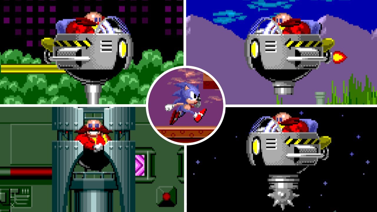 Game n°004 - Sonic the Hedgehog ( Megadrive ) All bosses - YouTube