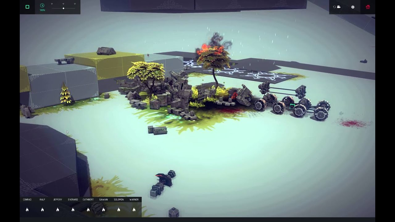 Besiege 8x8 rocket vehicle - YouTube