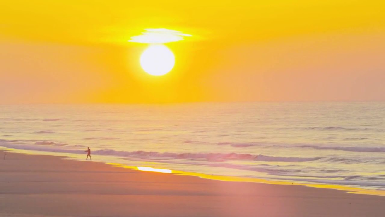 8 HOURS Relaxing Melancholy Meditation 🎧 on the SUNSET BEACH ★★★★ - YouTube