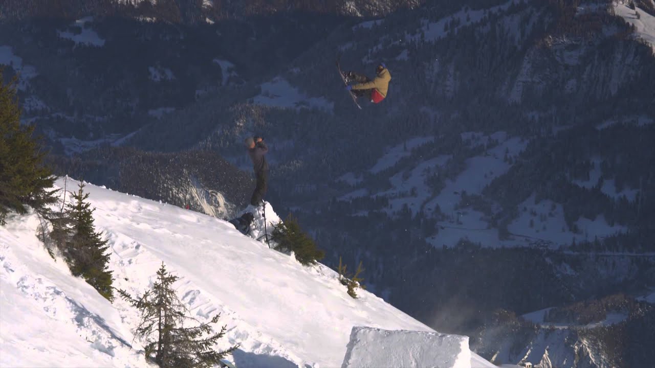 Frontside Double Cork 1080 on a kicker with Nicolas Muller - YouTube