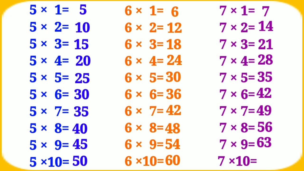 Seven Times Table Free Printables For Kids, 46% OFF