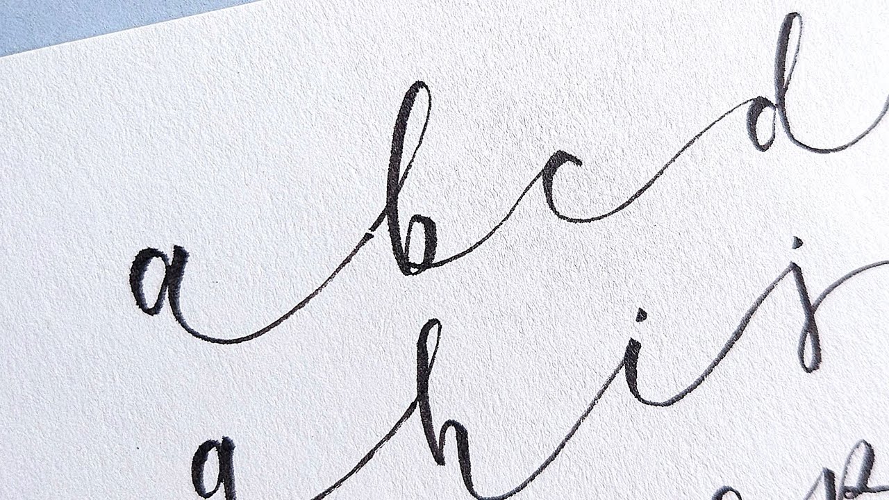 Fancy lettering with brushpen. Calligraphy small letter brushpen ...