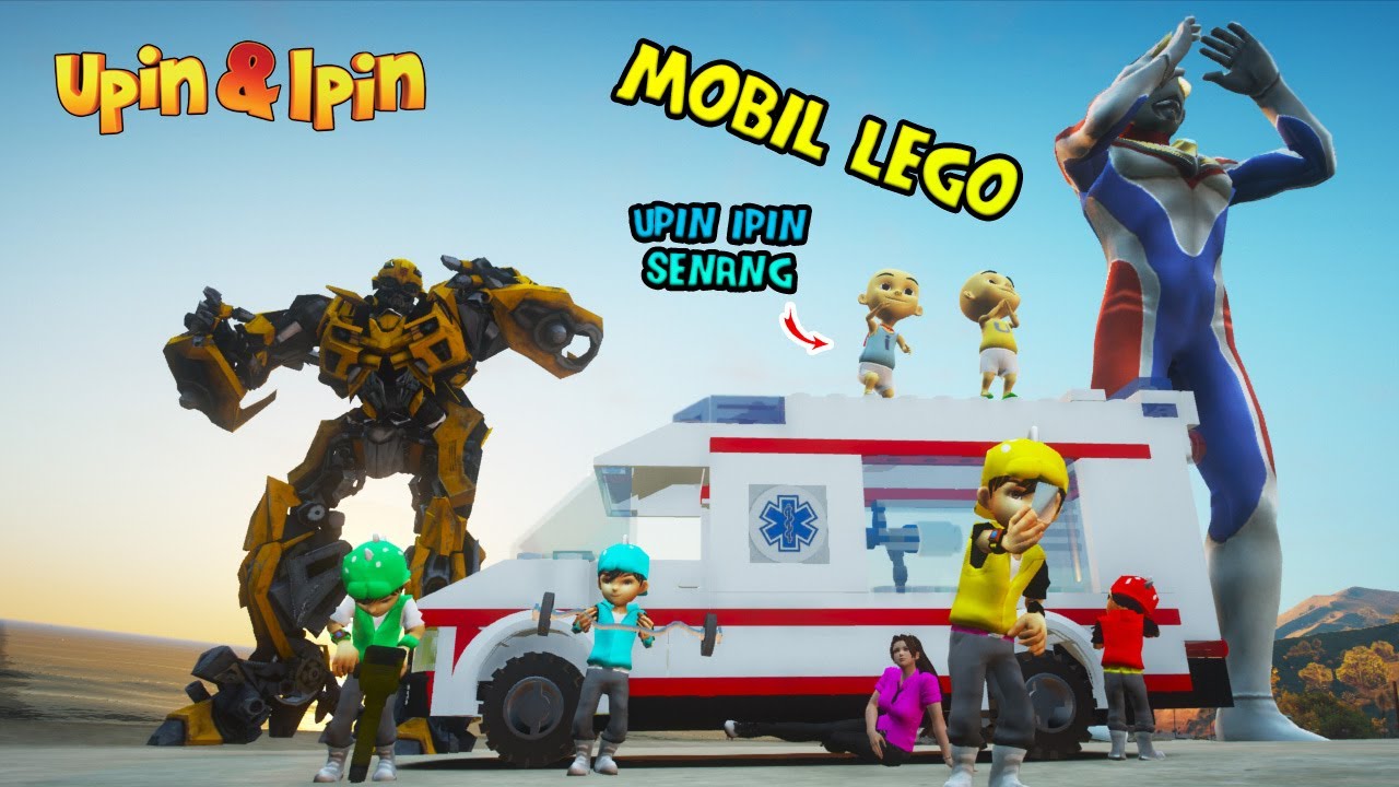 UPIN DAN IPIN MENCARI MOBIL LEGO LANGKA, IPIN MANCING DAPAT HIU !!! GTA ...