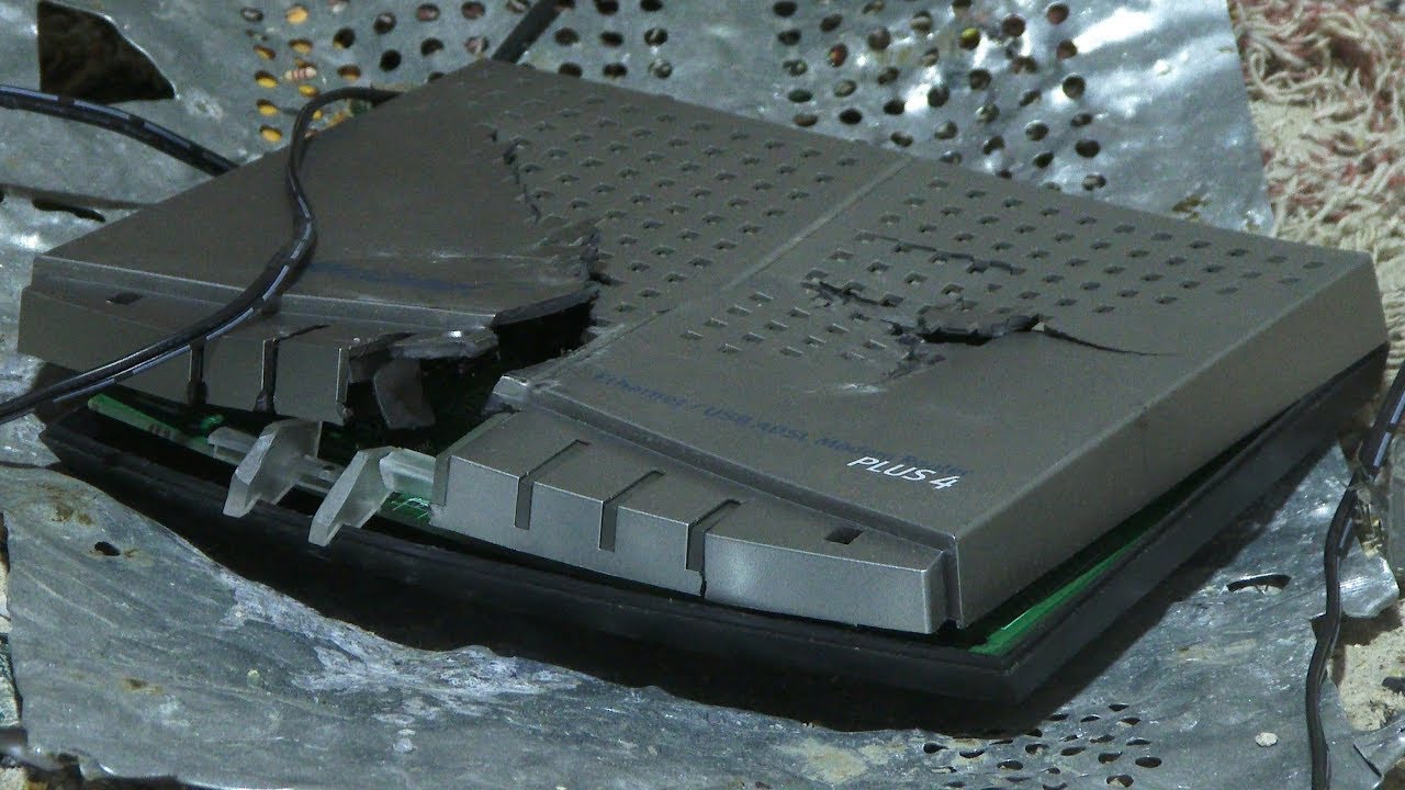 Smash Bigger NetComm Modem - YouTube