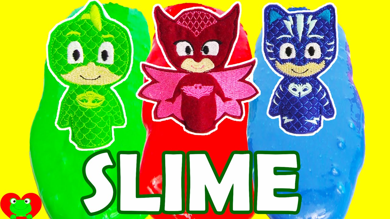 PJ Masks SLIME How to Make Colorful Slime - YouTube