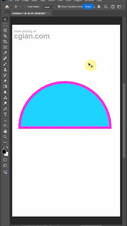 How to draw a semi circle in Photoshop - YouTube