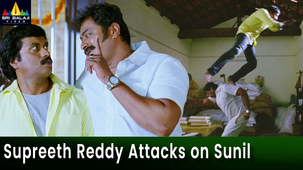 Supreeth Reddy Attacks on Sunil | Maryada Ramanna | Telugu Movie Action ...