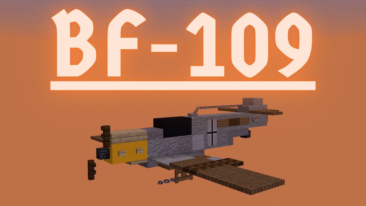 Minecraft: How to build a Fighter Plane in Minecraft (BF-109) Minecraft ...