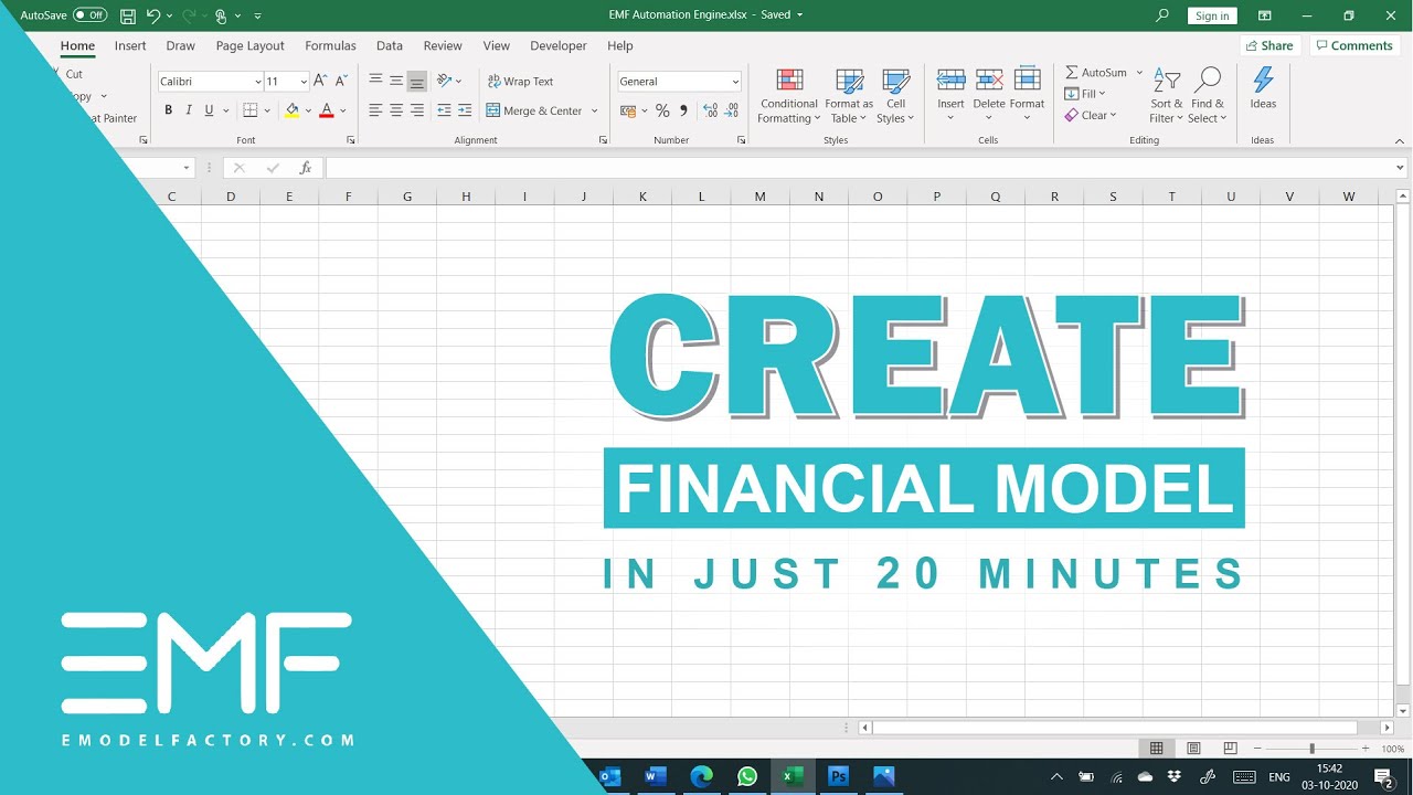 How To Create a Financial Model in just about 20 minutes? - YouTube