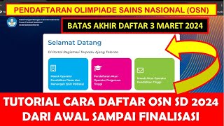 Tutorial Pendaftaran Osn Olimpiade Sains Nasional 2024 Lengkap Dari ...