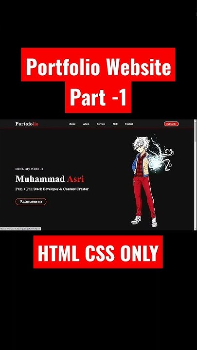 Portfolio Website Html Css Part 1 Mengareit Shorts Htmlcss Website Youtube