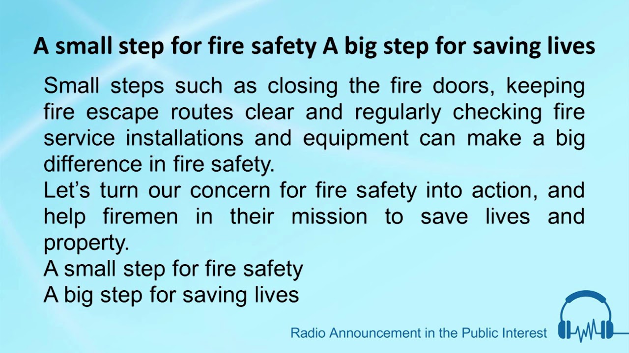 A small step for fire safety A big step for saving lives - YouTube