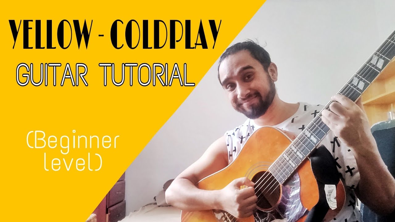 Yellow - Coldplay | Guitar tutorial (Beginner) | Mirror view - YouTube