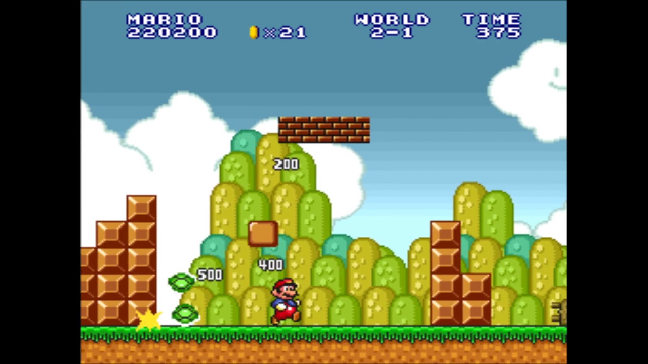 Super Mario All Stars (SMB1) - SNES - 1-1 au 8-4 (2 Loops True Ending ...