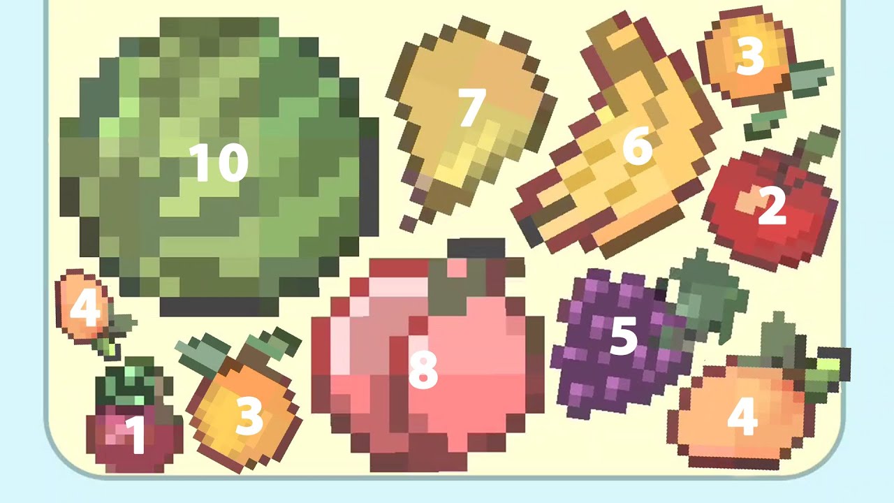 Pixel Melon Merge Game - Suika Game (Melon Merge) Fruit Master ...