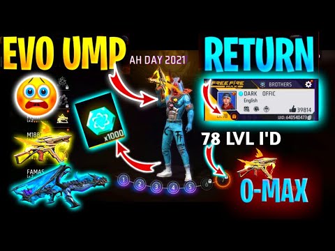 FREE FIRE NEW EVO VAULT | EVO UMP RETURN FREE FIRE || EVO UMP 0-MAX ...