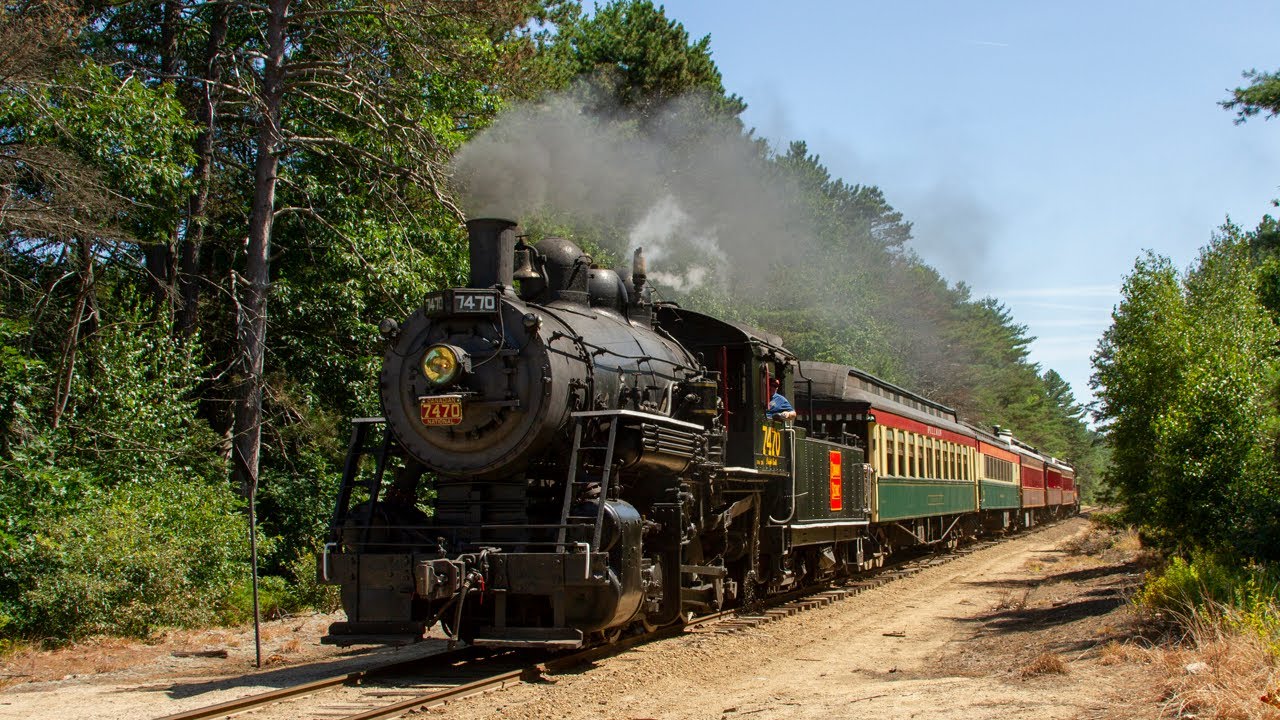 CN 7470 (0-6-0) in Steam on the Conway Scenic Railway - YouTube
