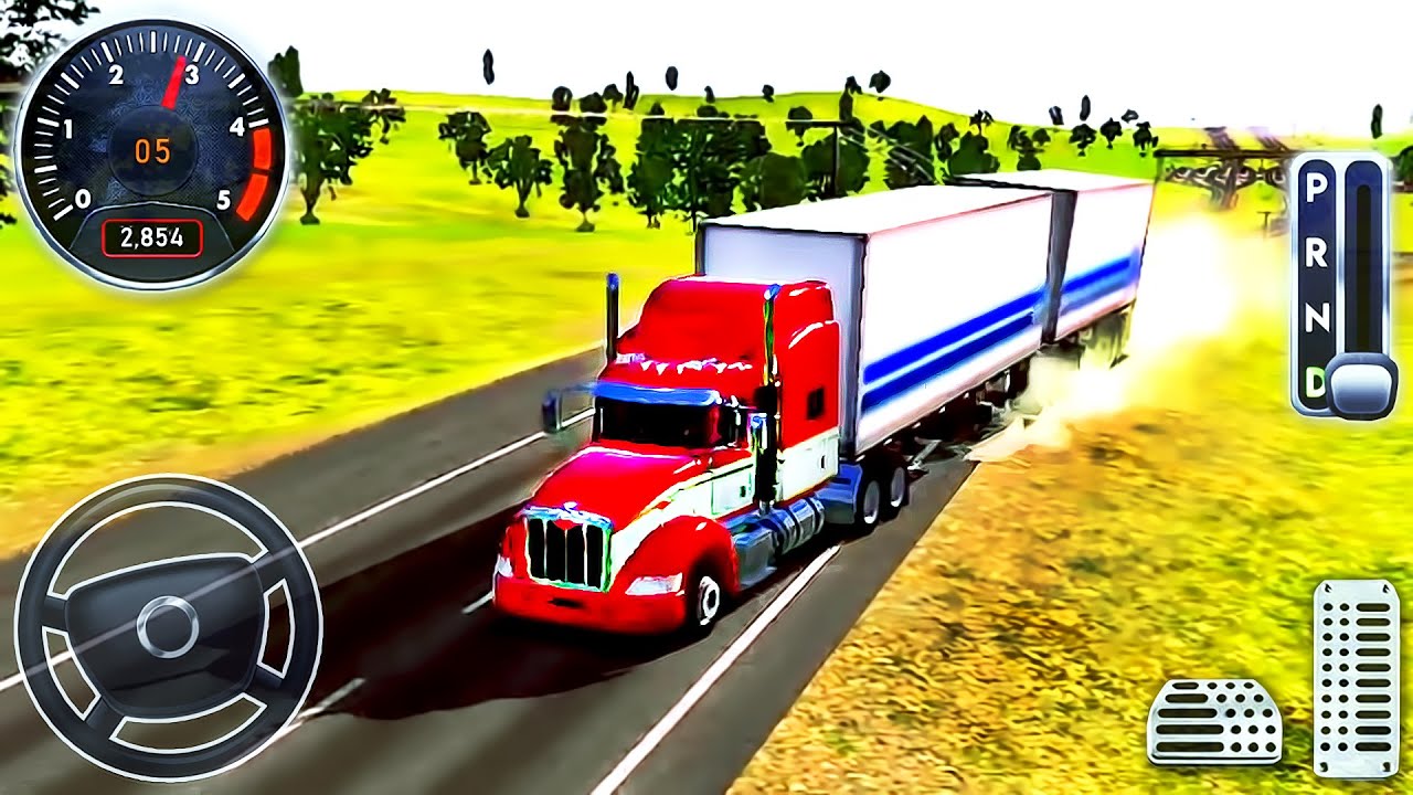 Transport Truck Driver Simulator - Cargo Trailer Truck Mountain Road ...