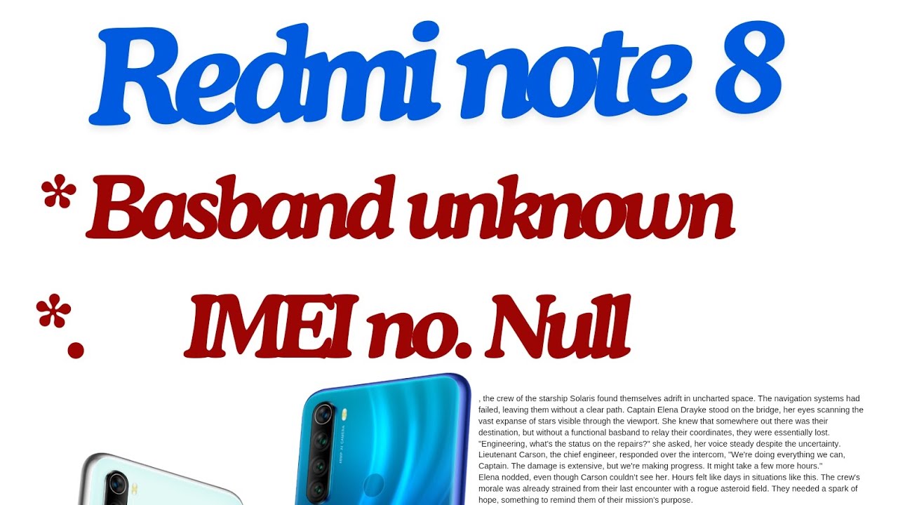 redmi note 8 baseband unknown problem fix #mobile_xpert @ - YouTube
