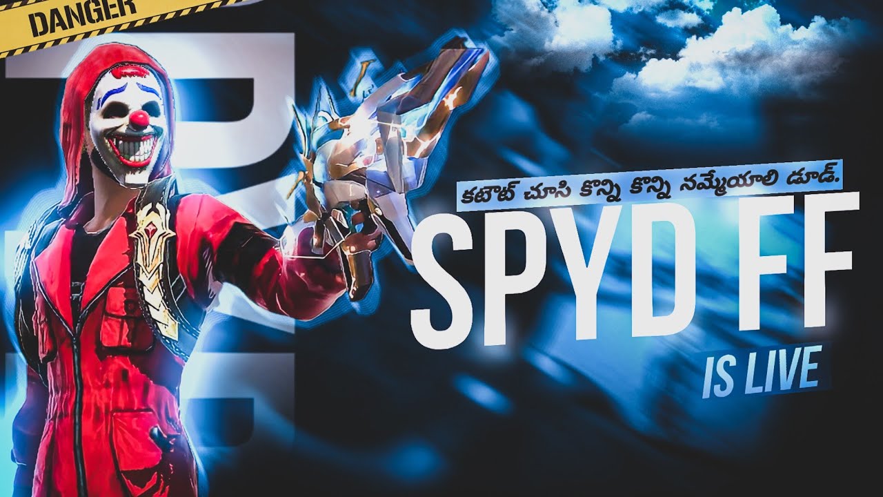 SPYD FF LIVE TELUGU||FREE FIRE LIVE TELUGU - YouTube