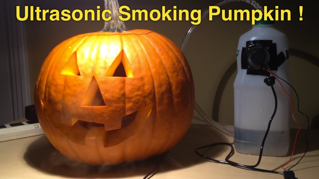 DIY Ultrasonic Smoking Pumpkin for Halloween - YouTube