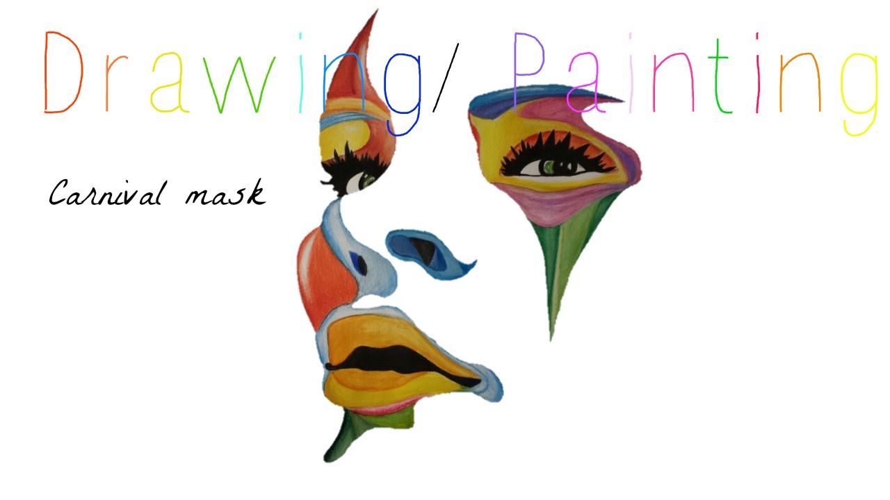 Painting/Drawing Carnaval face - YouTube