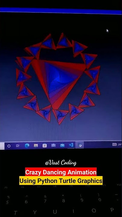 Crazy Dancing Animation using Python Turtle Graphics, Wait till end ️@VastCoding - YouTube