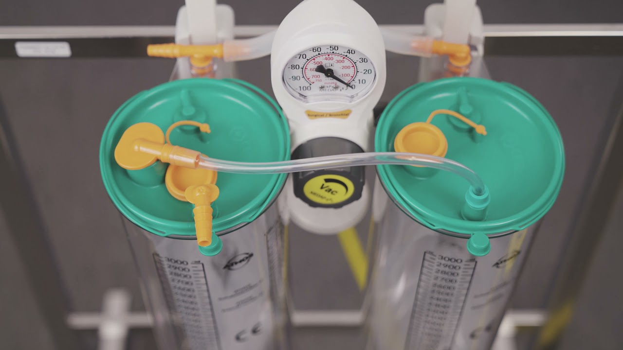 Fixation of ATMOS disposable suction system at MEDAP S VAC Mobile ...