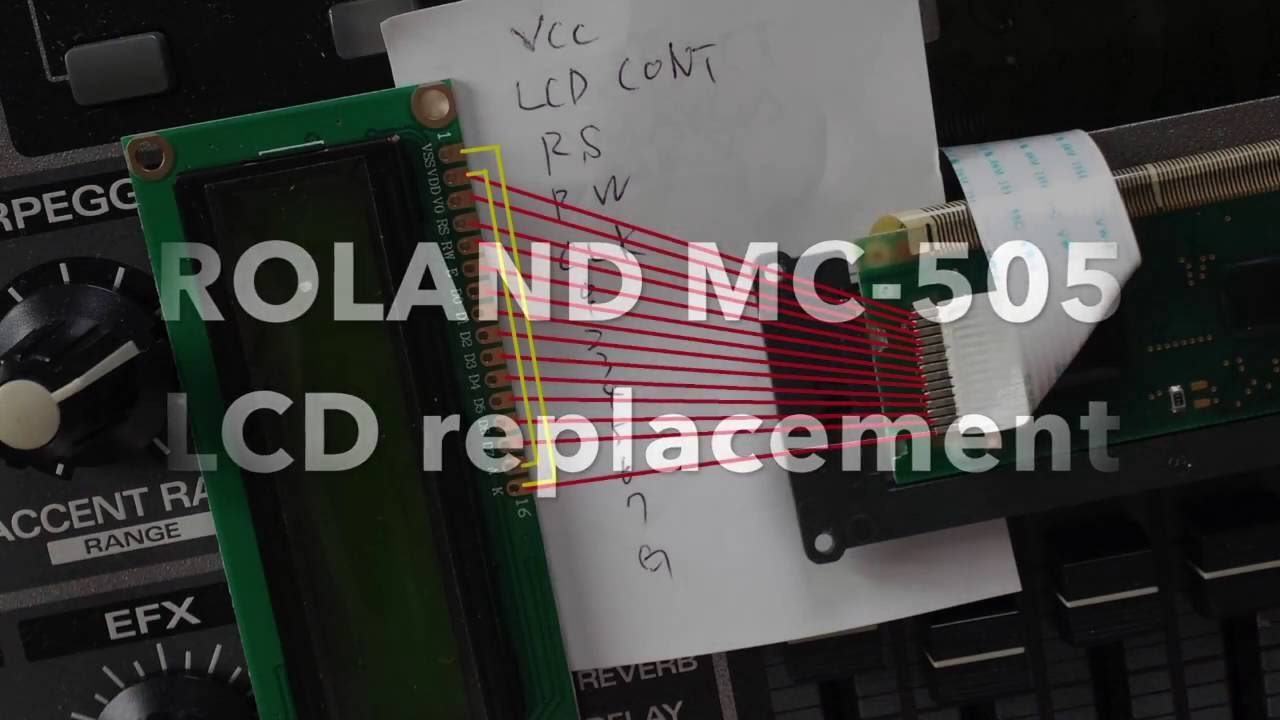 ROLAND MC-505 LCD replacement - YouTube