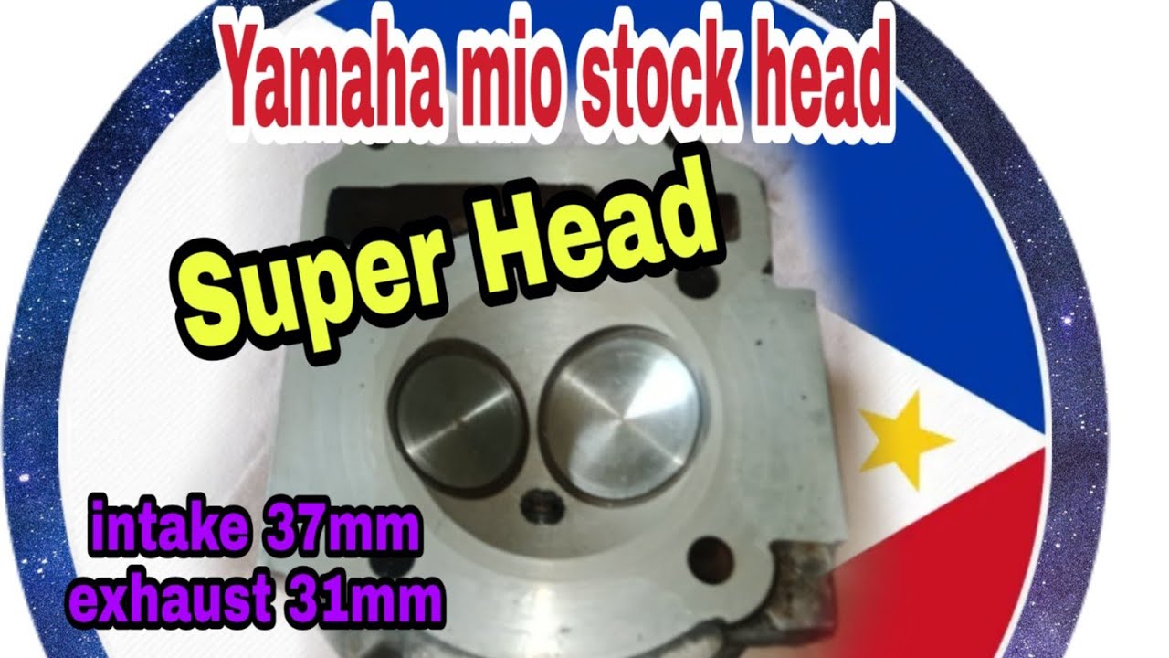 Yamaha mio stock head to Big valve SUPER HEAD - YouTube