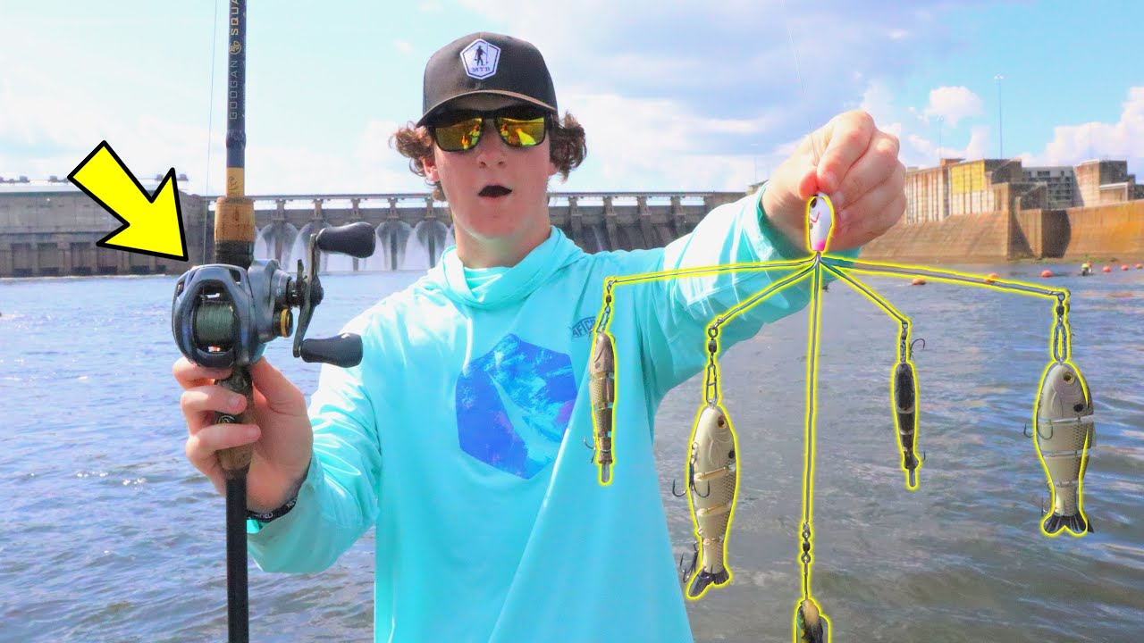 River Fishing With The Craziest Alabama Rig (Baby Bull Shad Rig) - YouTube
