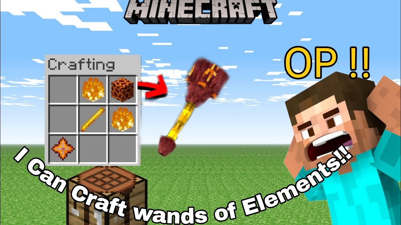 Beating Minecraft But I Can Craft Elemental Wands - YouTube