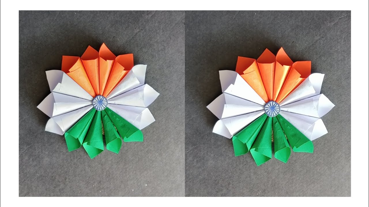 Republic day Paper craft #youtubevideo#papercraft #viralvideo - YouTube
